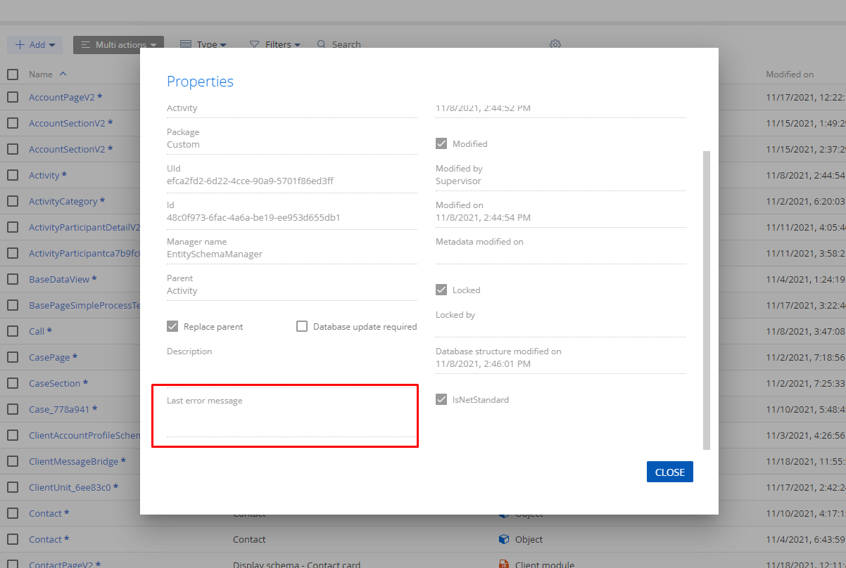 Error While Saving The Edit Page Schema Community Creatio